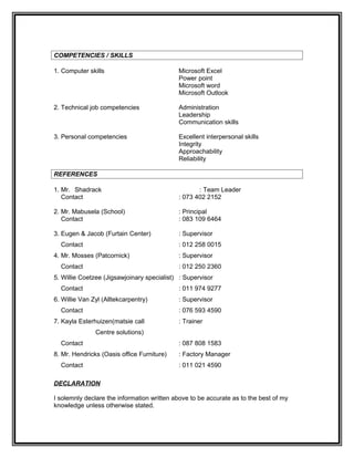 Curricullum_Vitae_of_Amanda_Hlongwane-1 - Copy | DOC | Secondary ...