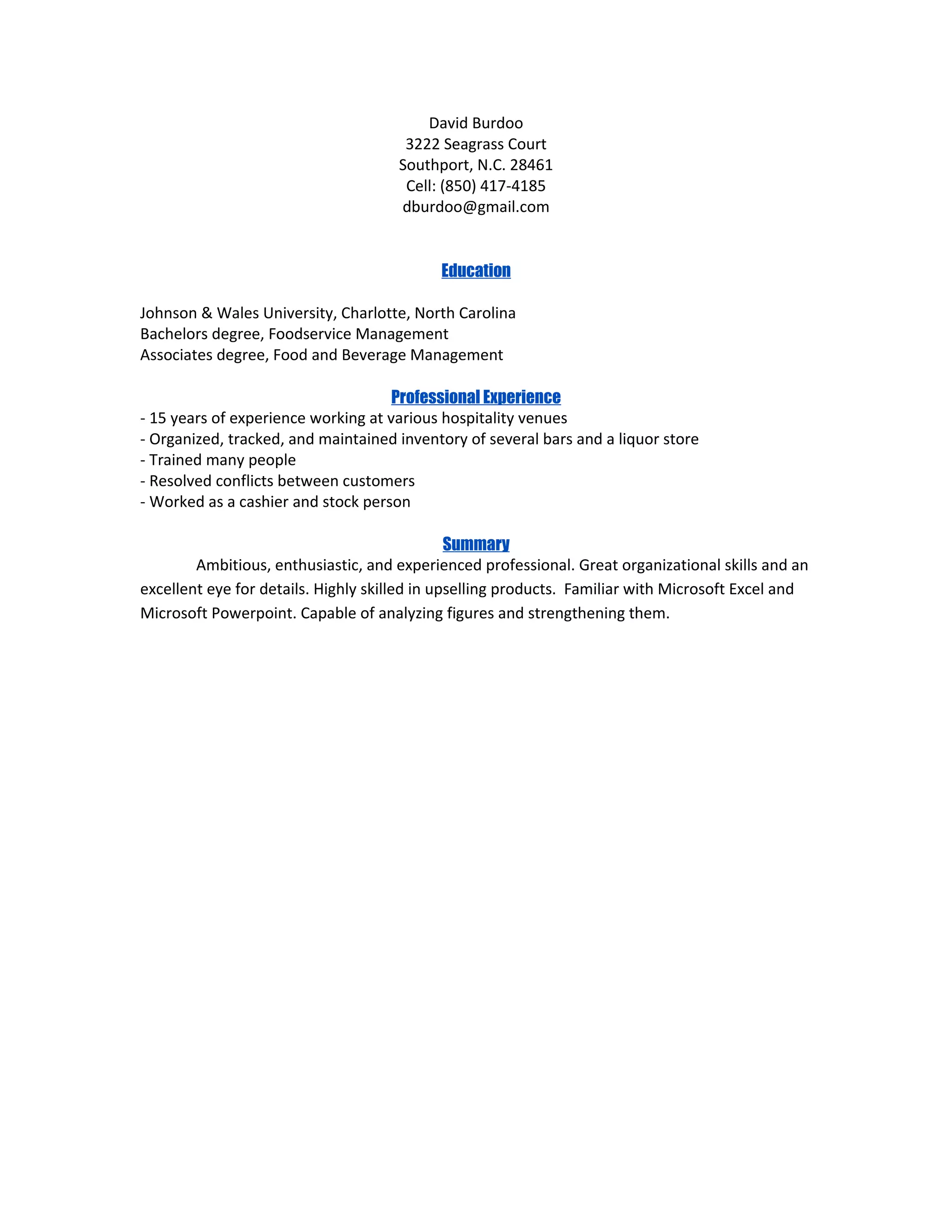 RESUME | RTF