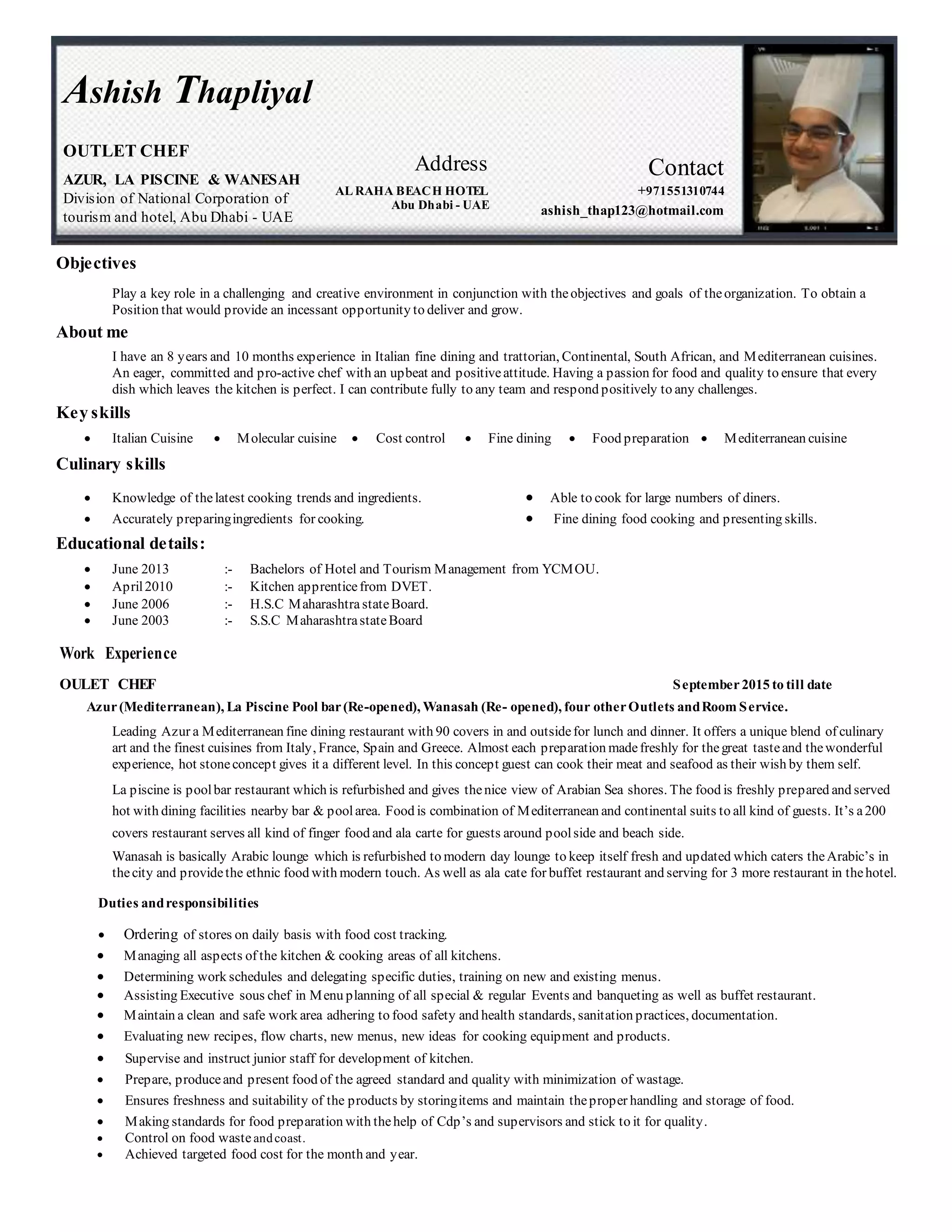 Ashish Thapliyal Cv | DOCX