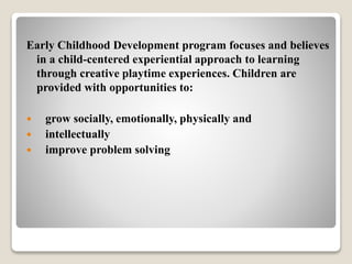 Early Childhood Development Program | PPTX