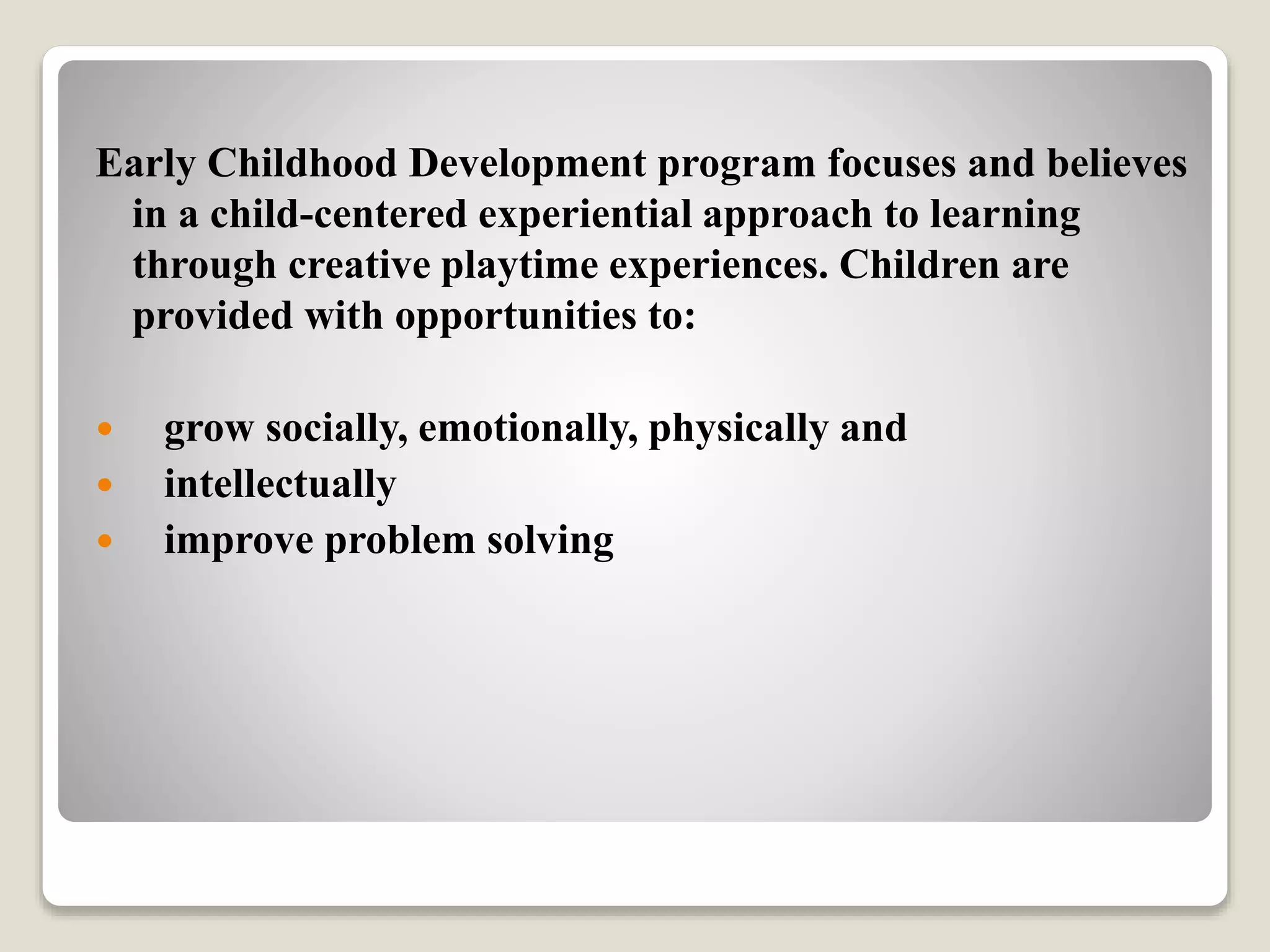Early Childhood Development | PPTX