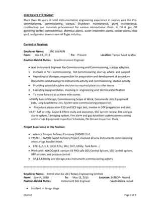 01.Nedumaran Instrument Engineer | DOC