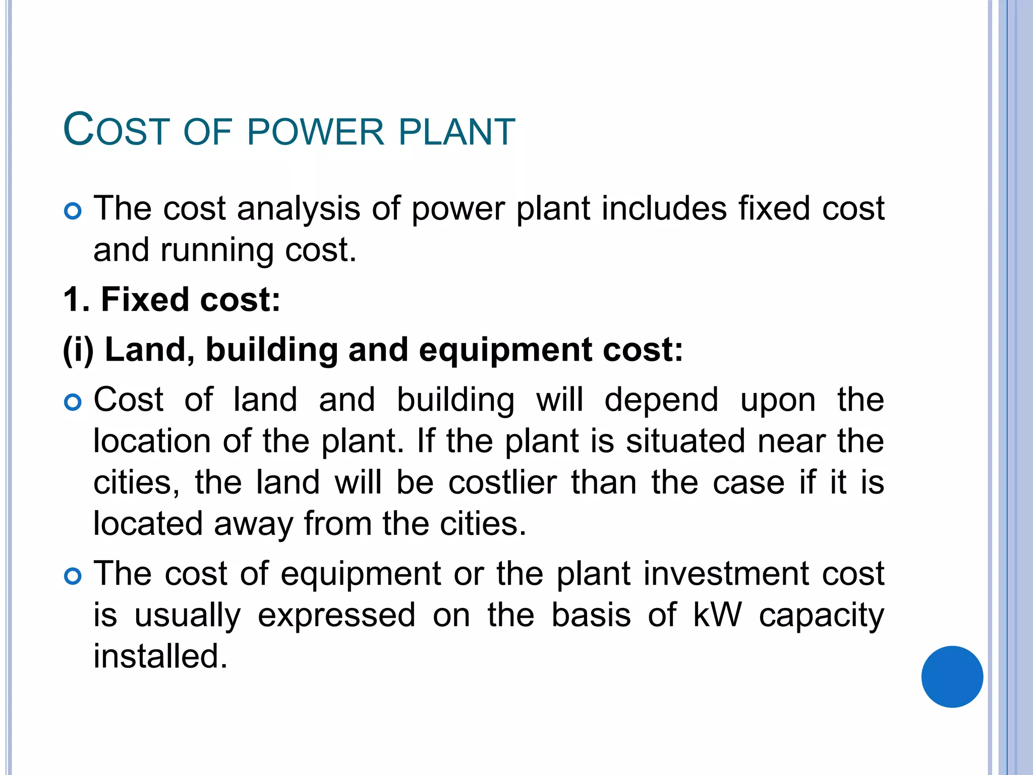 economics of power generation | PPTX