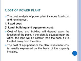 economics of power generation | PPTX