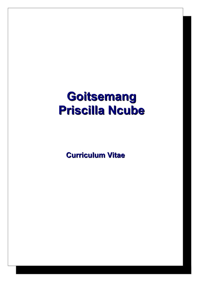 Goitsemang LLB CV | DOC