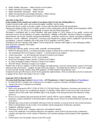 Laboratory and Pharmaceutical Quality Assurance Expert | DOCX