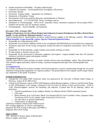 Laboratory and Pharmaceutical Quality Assurance Expert | DOCX