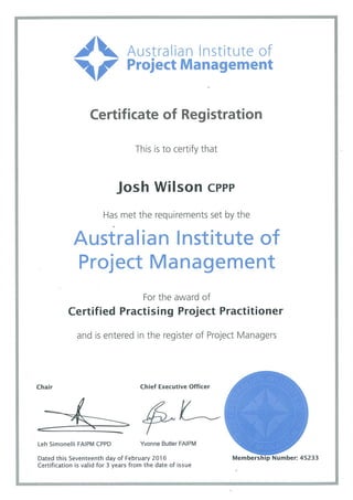 MAIPM CPPP Certificate | PDF