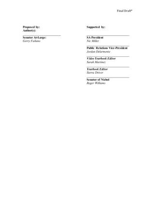 Senate Public Relations Committee Bill (Final Draft)_ | DOCX | Civic ...