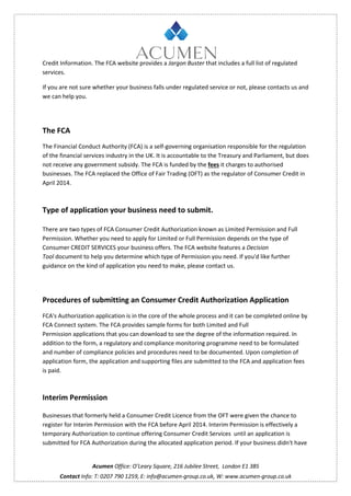 Acumen Global Compliance Prospectus_2015 (1) | PDF
