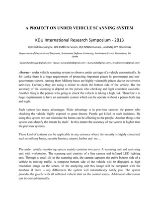 abstract(edited) under vehicle scanning system | PDF