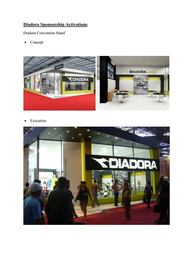 Diadora Sponsorship Activations | PDF