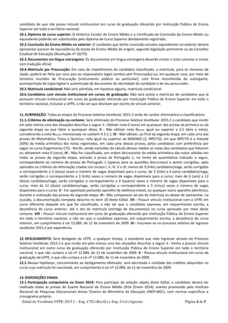 VESTIBULAR UFPE 2015.2 - CTG/ENGENHARIAS | PDF