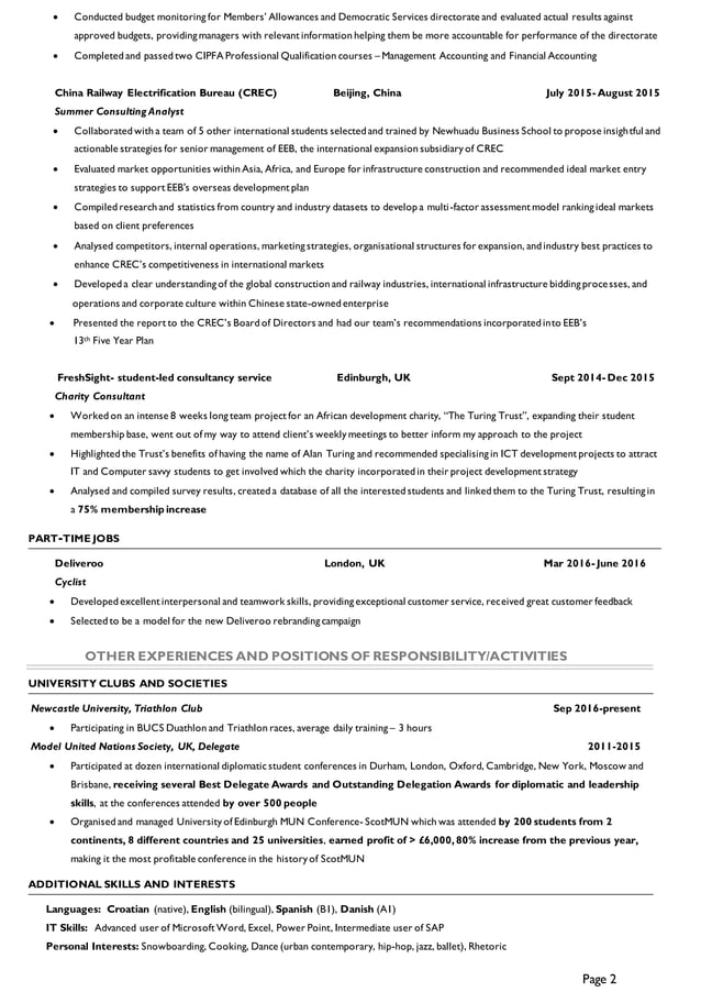 Leticija Petrovic_CV | PDF | Business Administration | Business