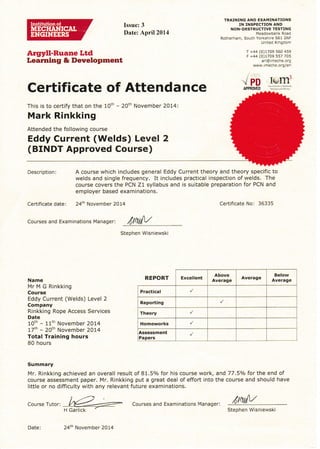PCN L2 ET certificate | PDF