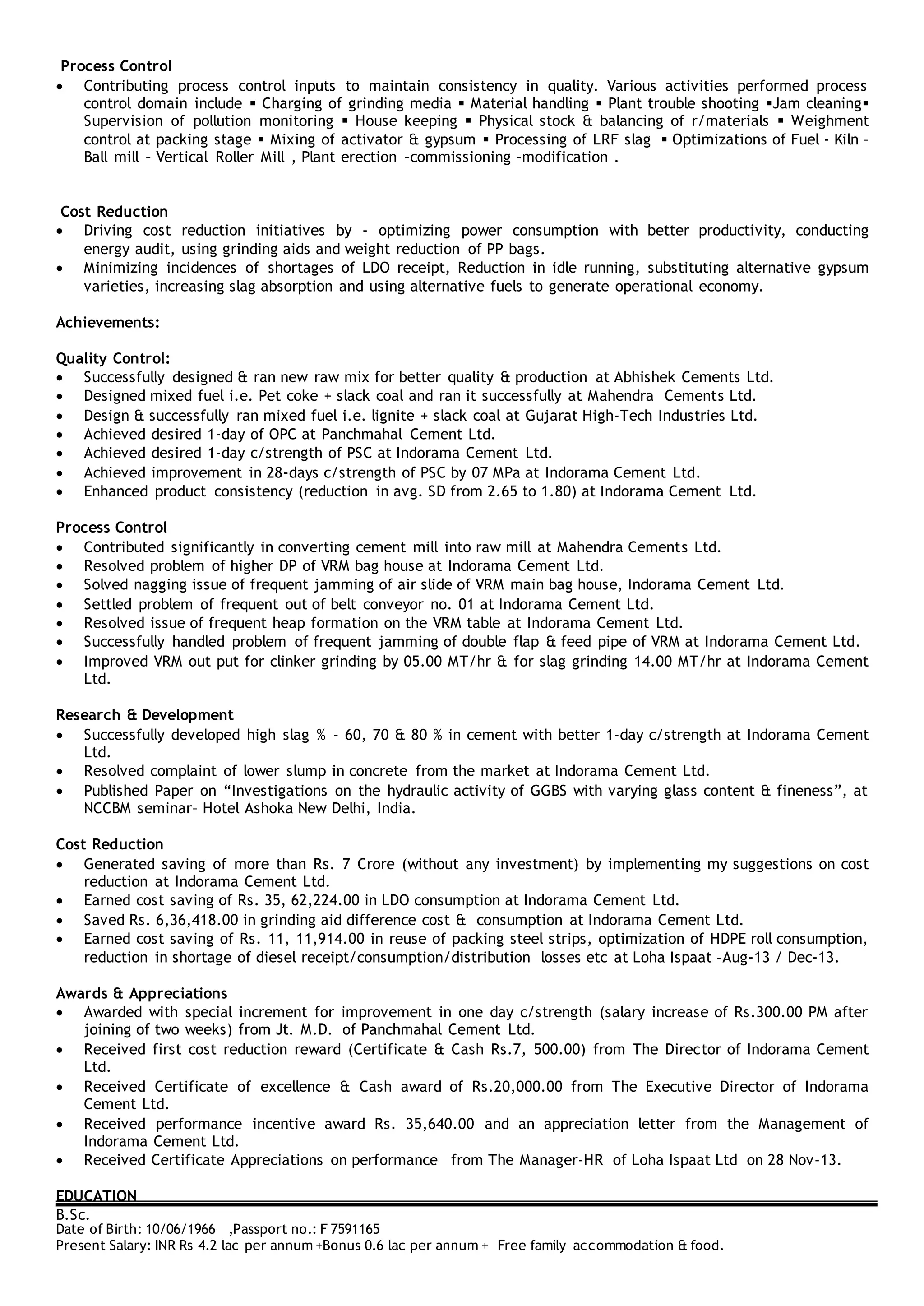 RESUME R.K.Dube | DOCX
