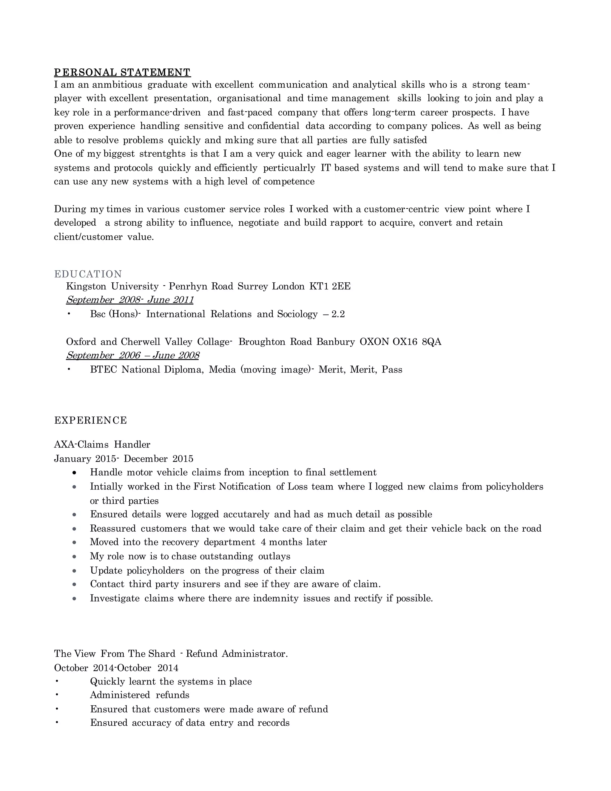 Samson Kithinji Mwenda Mithnji | DOCX | Resume Writing and Advice | Job Search