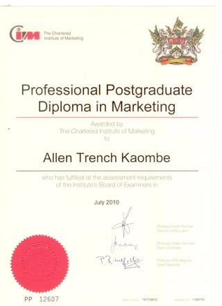 Professional Postgraduate Diploma in Marketing | PDF