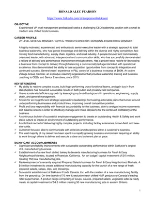 Ron Pearson Resume LinkedIn | PDF