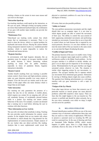 The use of Eye Gaze Gesture Interaction Artificial Intelligence ...