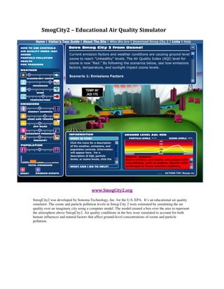 SmogCity2 – Educational Air Quality Simulator | PDF