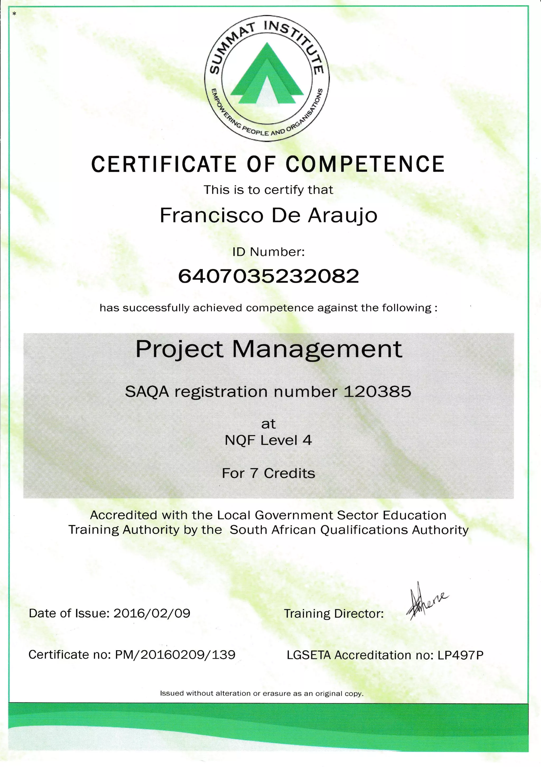 PMP Certificate | PDF