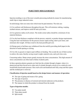 Project Report File of Mouldflow Analysis | PDF