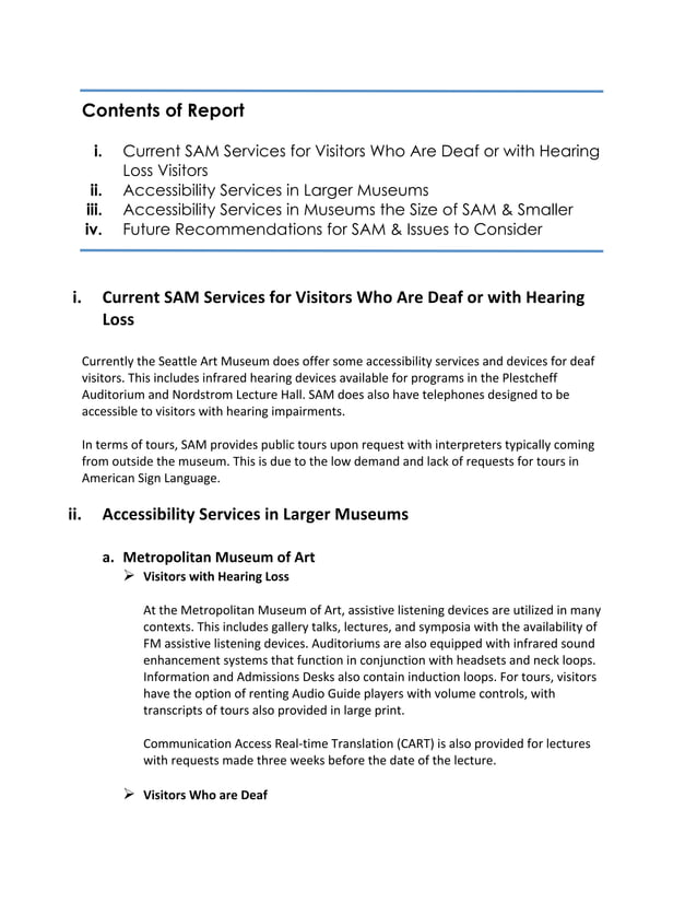 ACCESS SAM Report | PDF