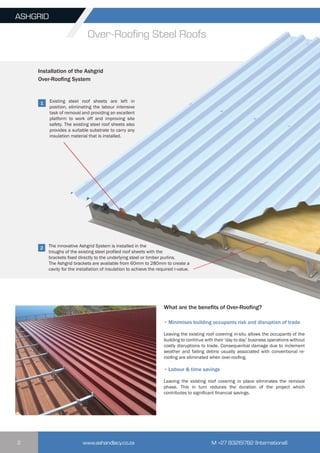 Ash and Lacy SA Over Roofing Steel Roofs A4 4pp Hi | PDF