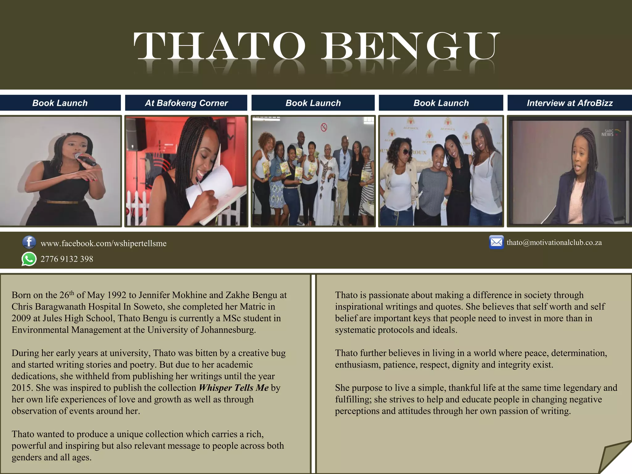 Thato Bengu's Biography | PPT