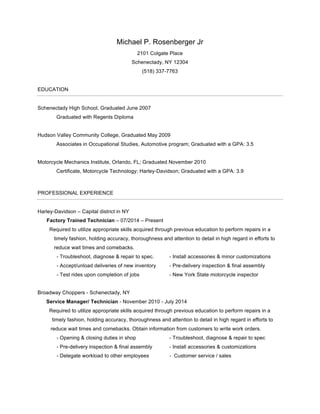 michael rosenberger RESUME-4 | PDF