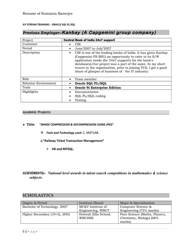 JAVA_PLSQL_(9 years)_resume | PDF