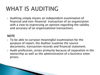 AUDITOR PRESENTATION | PPT