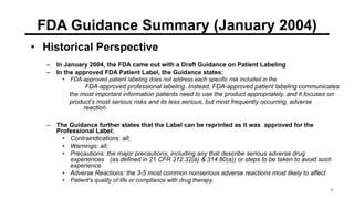 FDA Guidance_Disclosing Risk_Generic | PPT