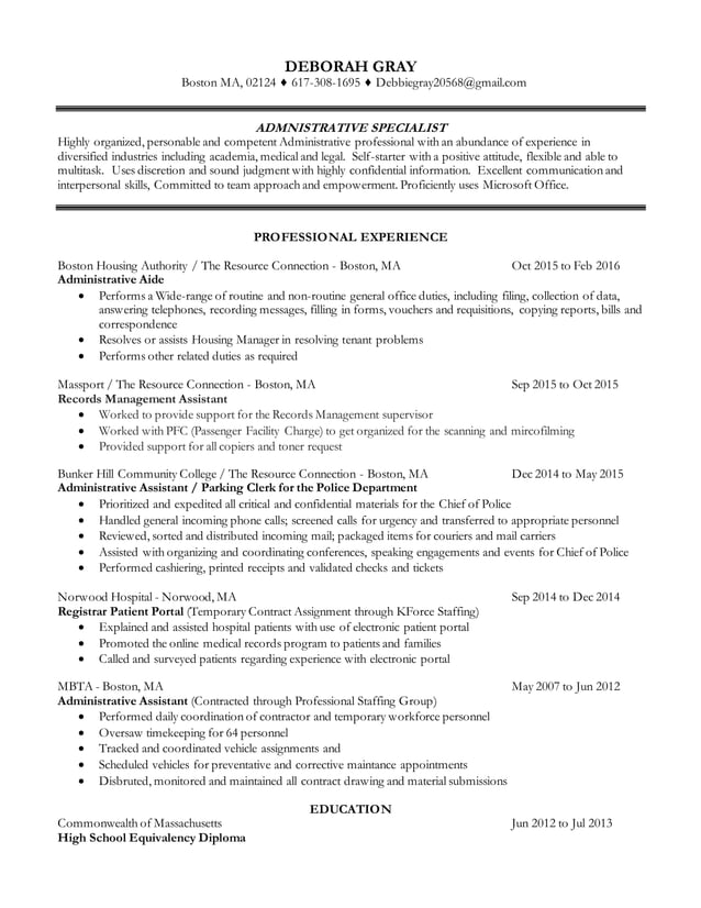 DEBORAH GRAY RESUME | PDF