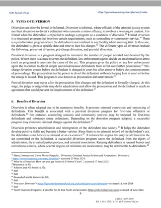 AN OVERVIEW OF THE CONCEPT OF DIVERSION IN THE ADMINISTRATION OF THE ...