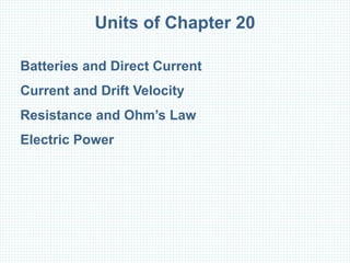 1 Electric Current and Resistance Lecture Ch 20.ppt