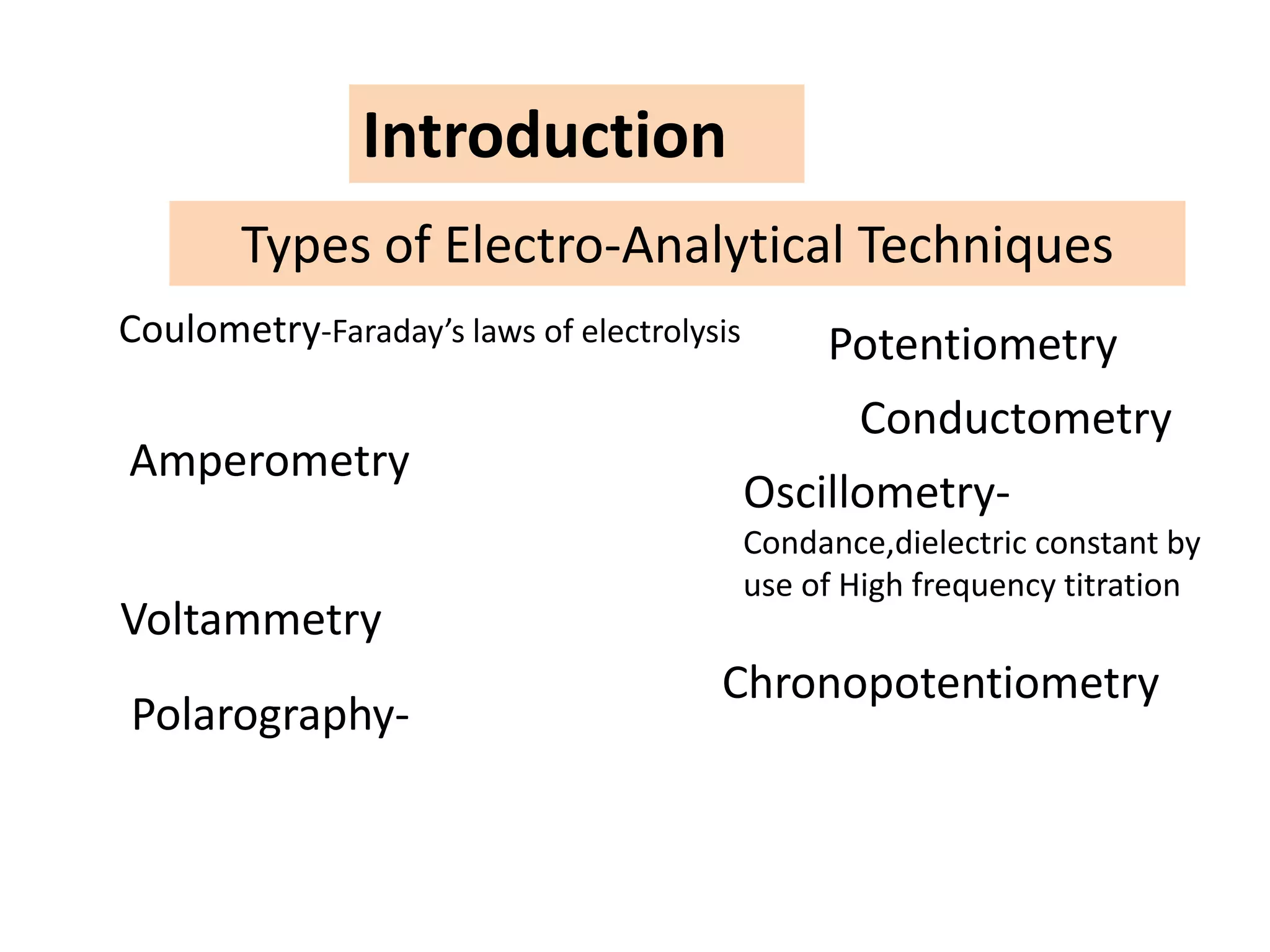 1 electro analytical techniques | PPTX