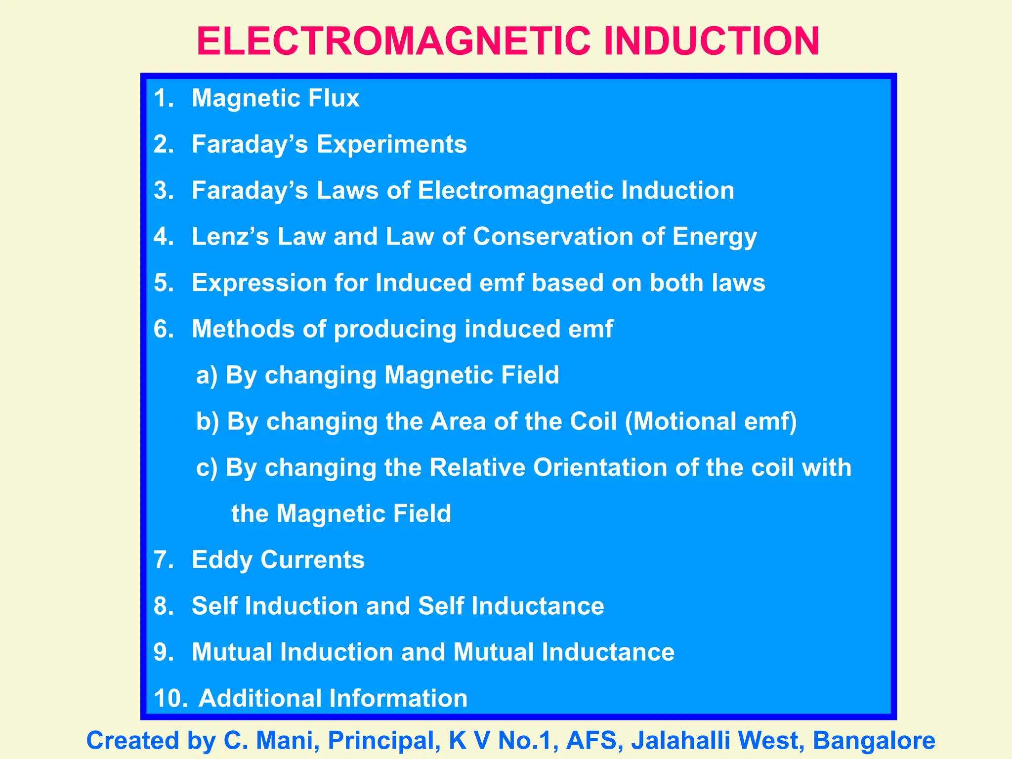 1_electromagnetic_induction.ppt on electromagnetic induction | PPT