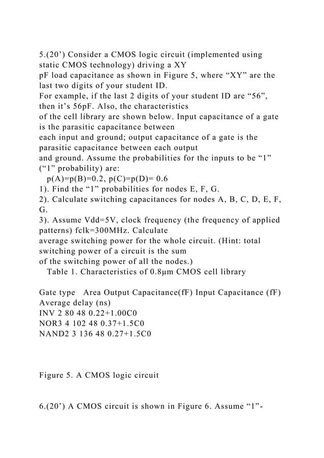 1eleg 548 Low Power Vlsi Circuit Design Spring 2020 Hodocx