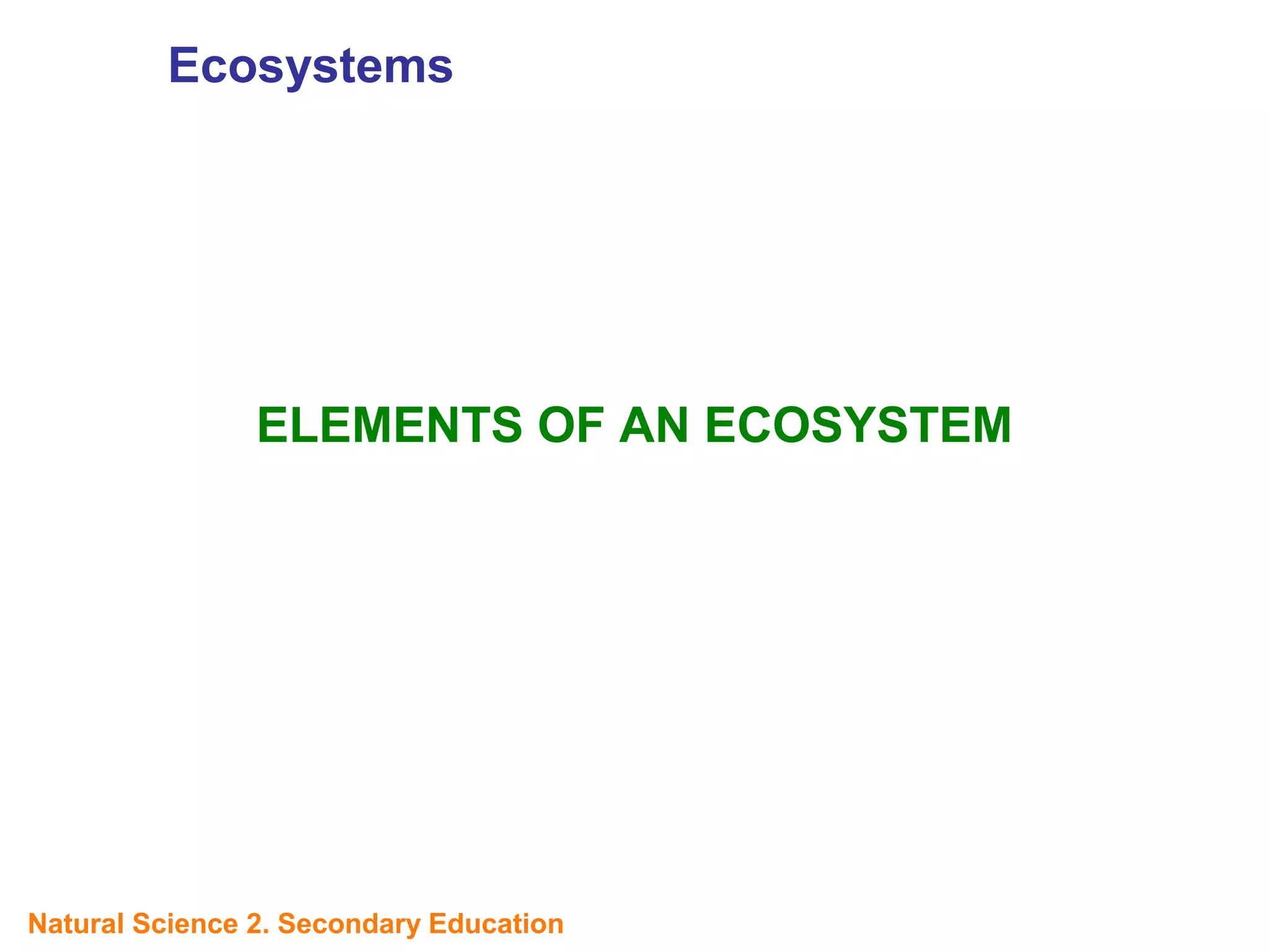 Elements of an ecosystem | PPT
