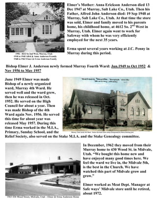 Elmer Joseph Anderson & Erma P Gordon Anderson | PDF