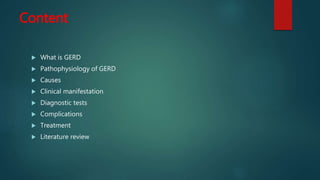 Gastroesophageal Reflux Disease and Exercise (GERD) | PPT
