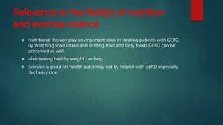 Gastroesophageal Reflux Disease and Exercise (GERD) | PPT