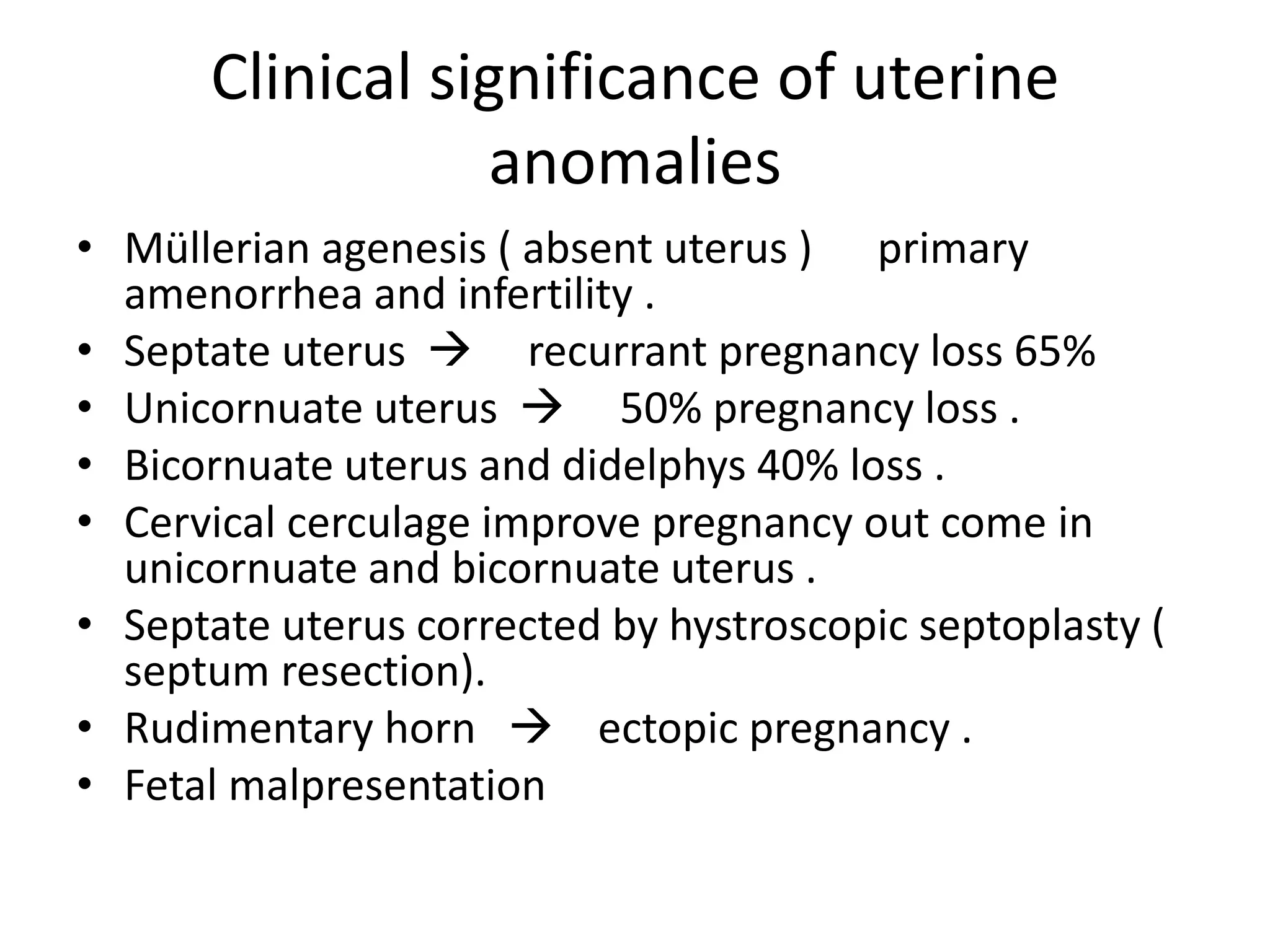 EMBRYOLOGY AND CONGENITAL ANOMALIES OF FEMALE GENITAL TRACT | PPTX ...