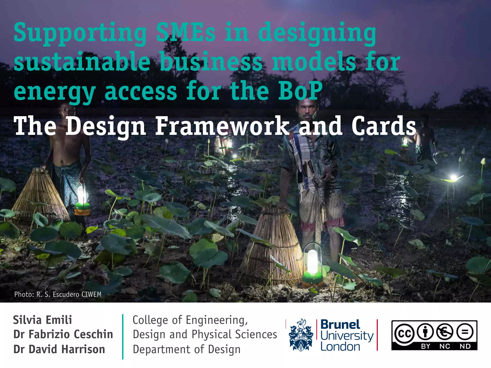 Supporting SMEs in designing sustainable business models for energy ...