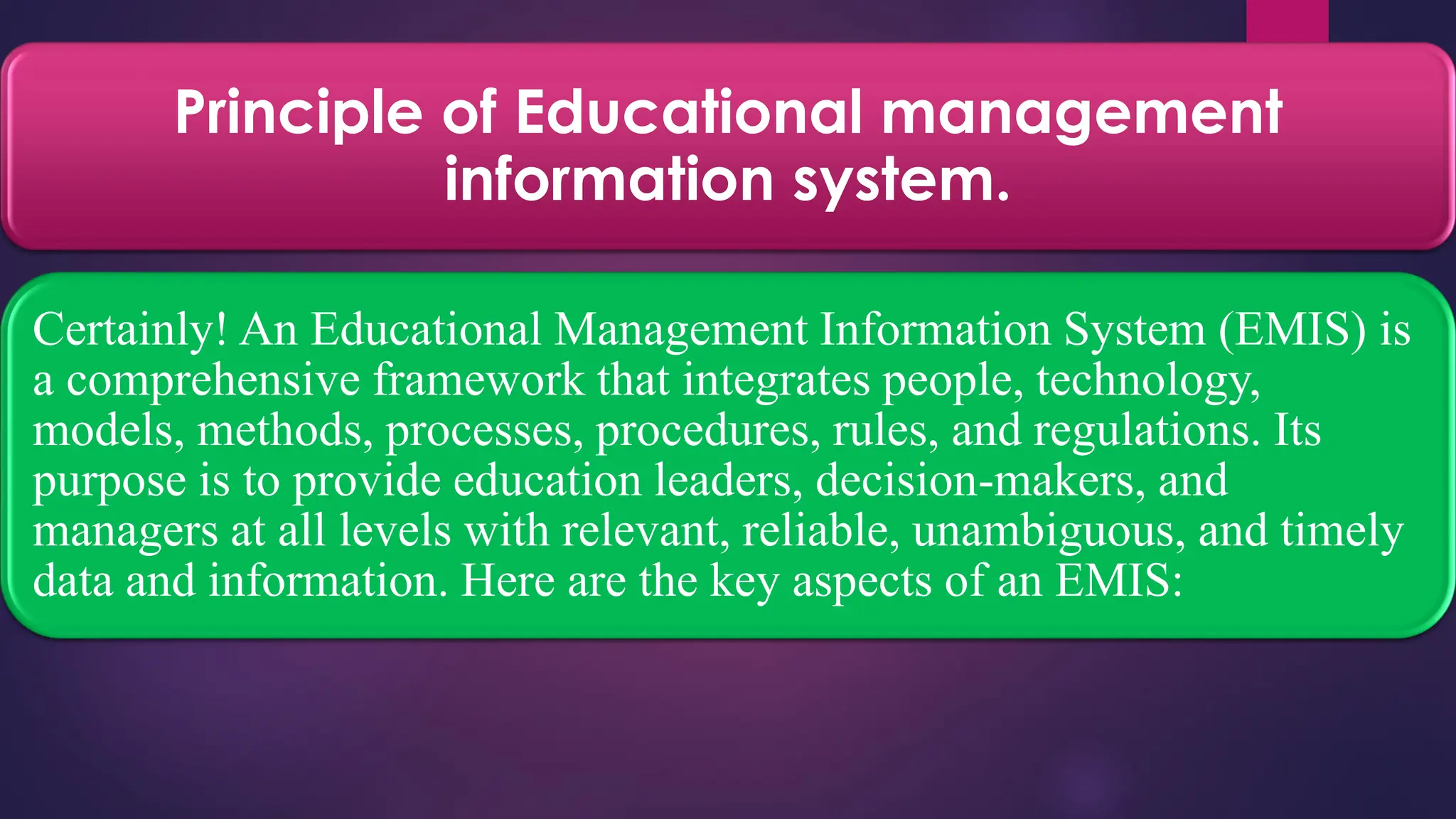 1EMIS PPT ADDIS ABABA CITY ADMINISTRATION EDUCATION, AND TRAINING BOLE ...