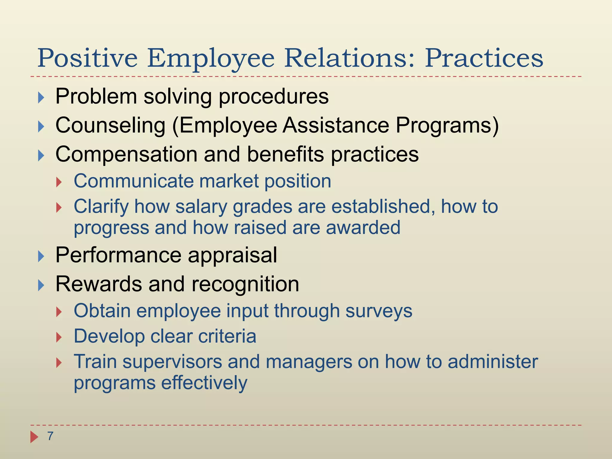 Employee and labor relations | PPTX