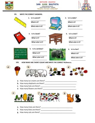 FIRST ENGLISH EXAM FOR SECUNDARY SCHOOL MINEDU | PDF