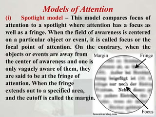 Nature of attention (Meaning, Definition and Theories in brief) | PPSX
